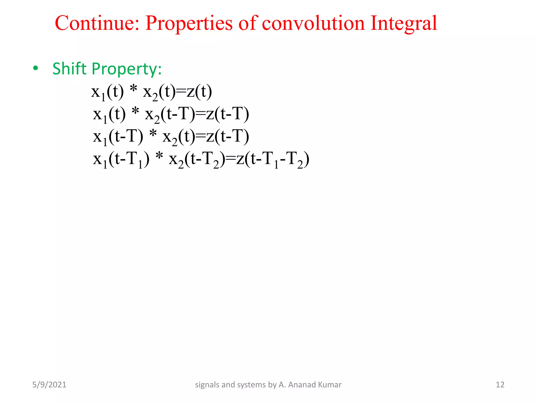 Convolution Pptx Physics Science
