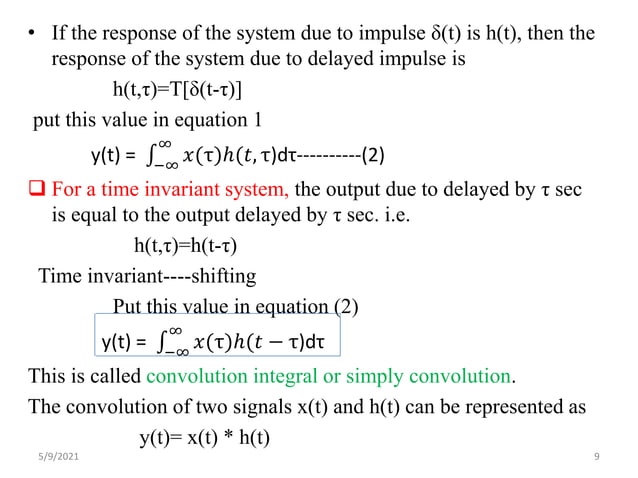 Convolution | PPTX | Physics | Science