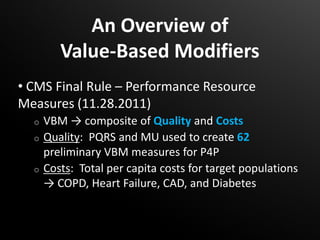 An Overview of Value-Based Modifiers | PPT