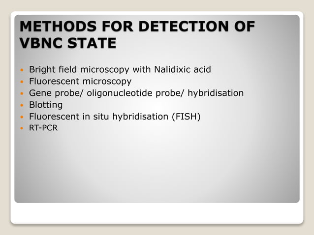 VIABLE BUT NON-CULTURABLE BACTERIA- VBNC | PPTX | Biological Sciences | Science