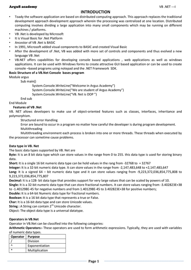 Vb net1 | PDF