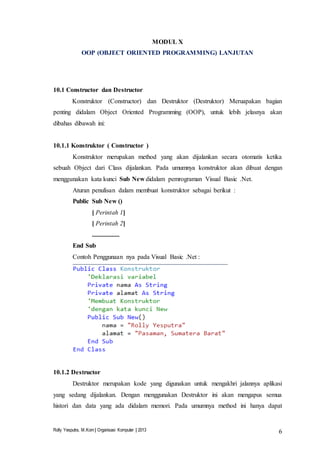Part 9 - Object Oriented Programming Lanjutan | PDF