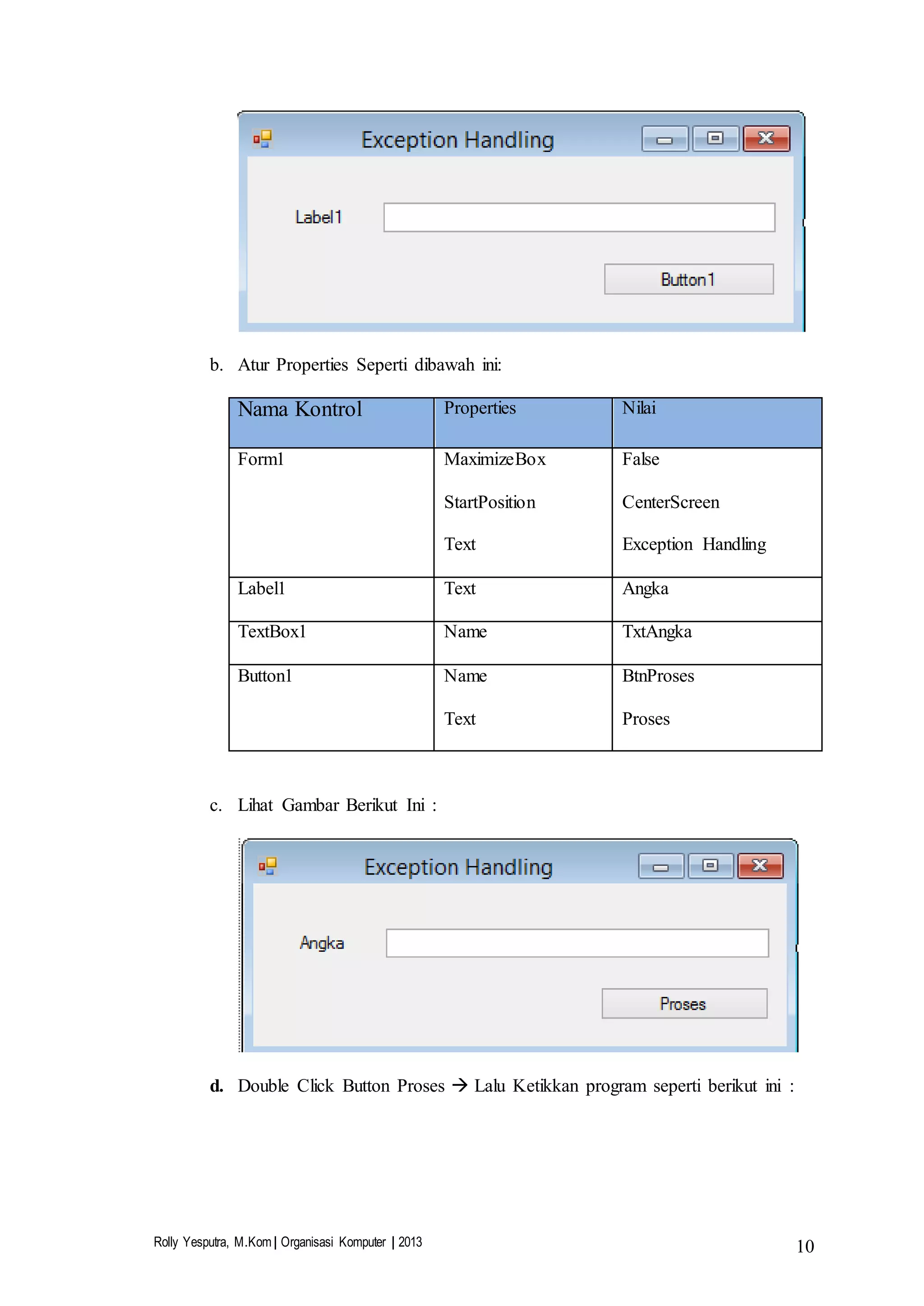 Part 10 - Penanganan Kesalahan (Exception Handling) | PDF