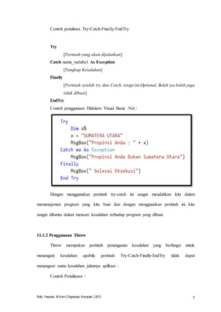 Part 10 - Penanganan Kesalahan (Exception Handling) | PDF