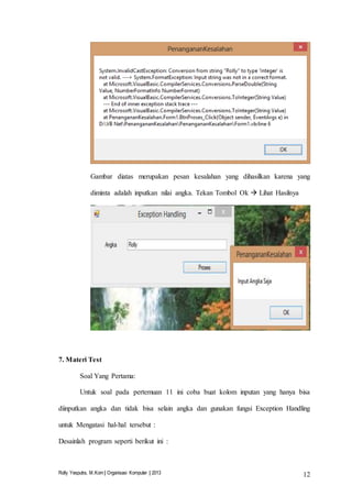 Part 10 - Penanganan Kesalahan (Exception Handling) | PDF