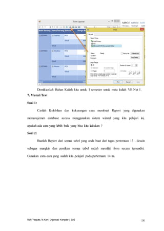 Part 13 - Menampilkan Laporan Sederhana | PDF