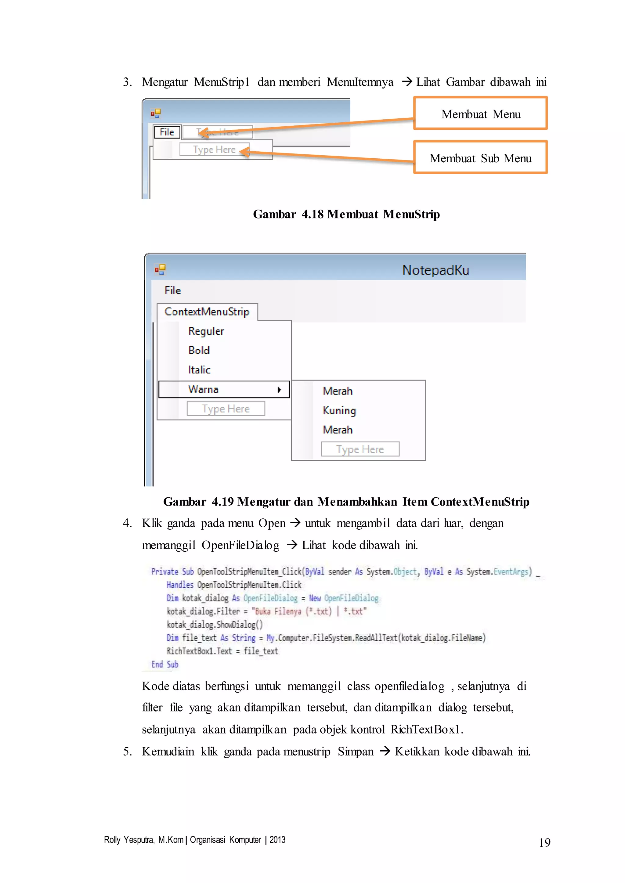 Part 4 - Form dan Objek Kontrol (Lanjutan) | DOCX