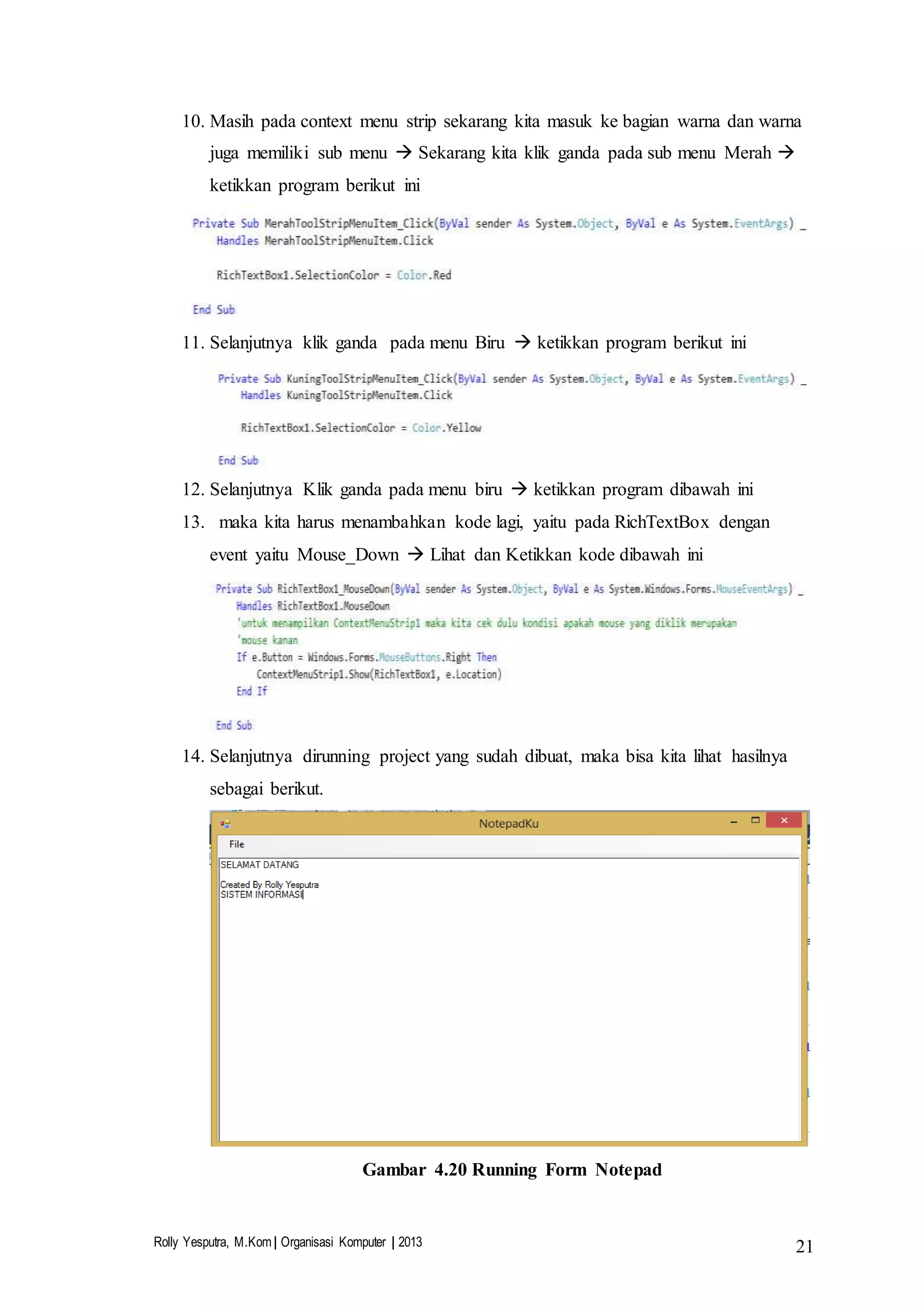 Part 4 - Form dan Objek Kontrol (Lanjutan) | DOCX