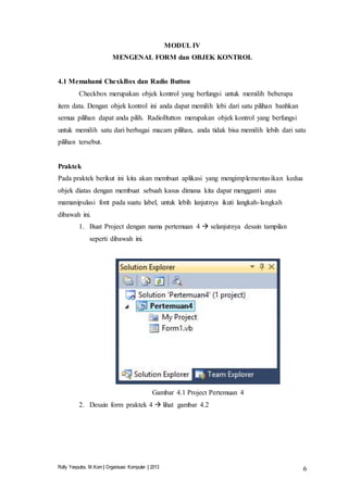 Part 4 - Form dan Objek Kontrol (Lanjutan) | DOCX