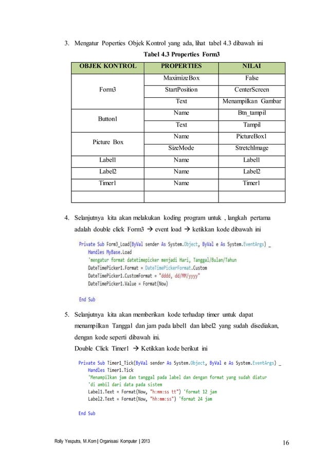 Part 4 - Form dan Objek Kontrol (Lanjutan) | DOCX