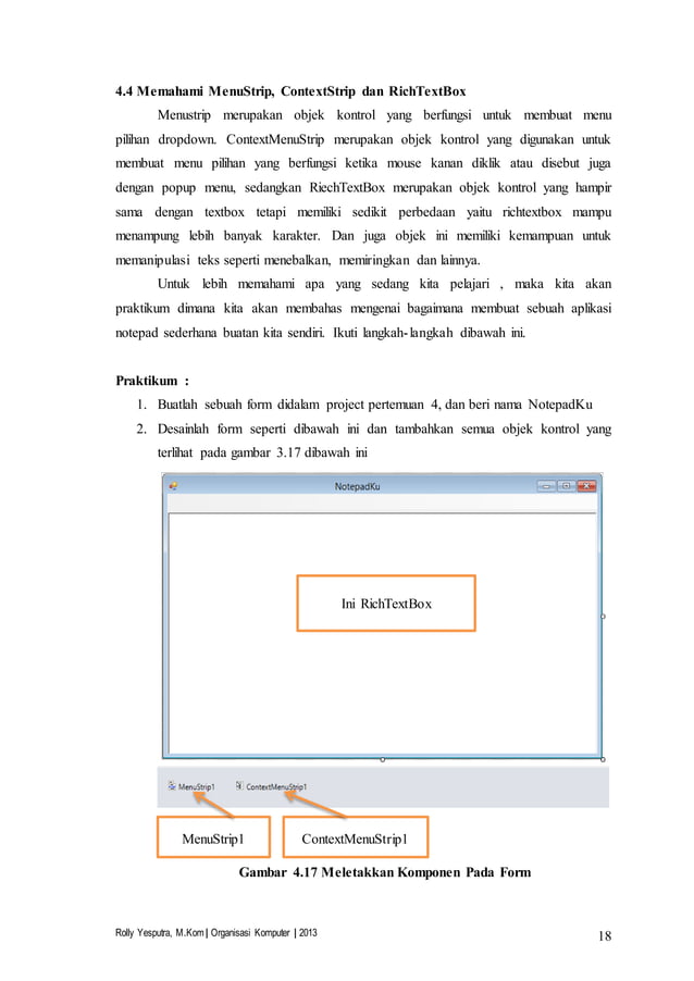 Part 4 - Form dan Objek Kontrol (Lanjutan) | DOCX
