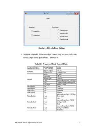 Part 4 - Form dan Objek Kontrol (Lanjutan) | DOCX