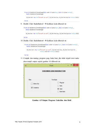 Part 4 - Form dan Objek Kontrol (Lanjutan) | DOCX