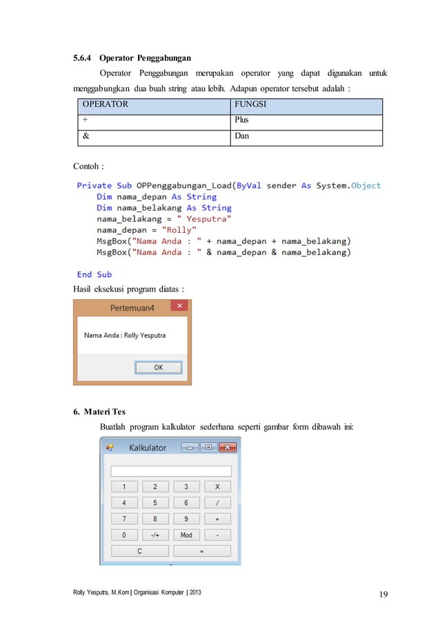 Part 5 - Tipe Data-Variabel-Konstanta-Operator-di-VB-NET | PDF
