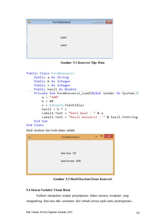 Part 5 - Tipe Data-Variabel-Konstanta-Operator-di-VB-NET | DOCX