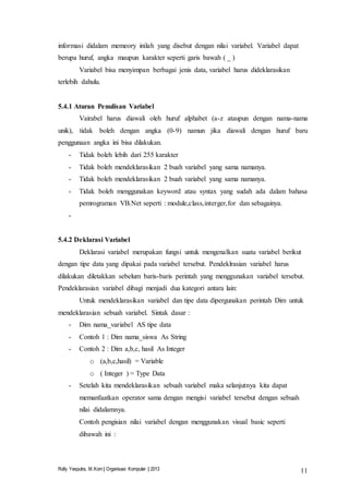 Part 5 - Tipe Data-Variabel-Konstanta-Operator-di-VB-NET | DOCX