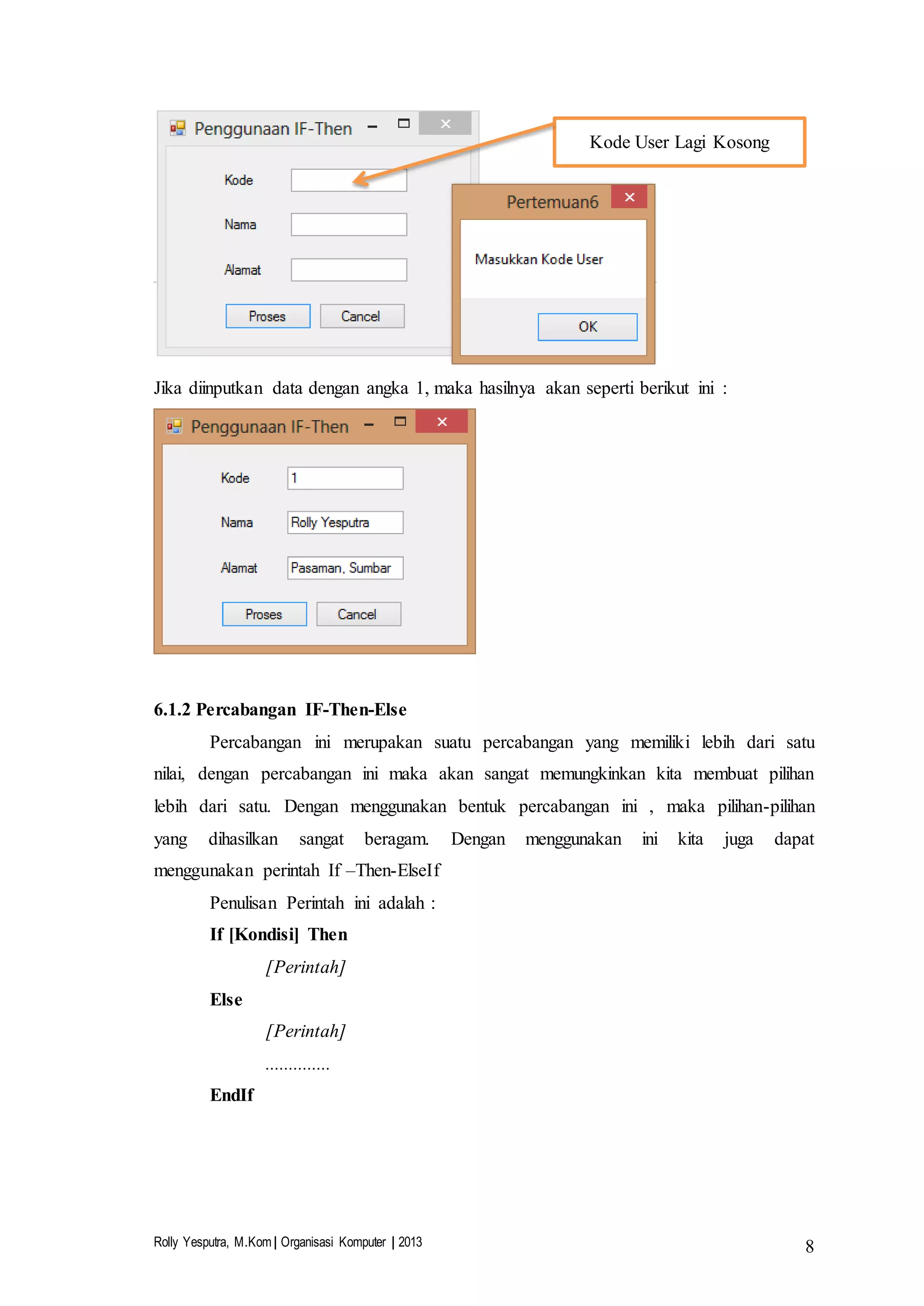 Part 6 - Struktur Kontrol di Visual Basic .Net