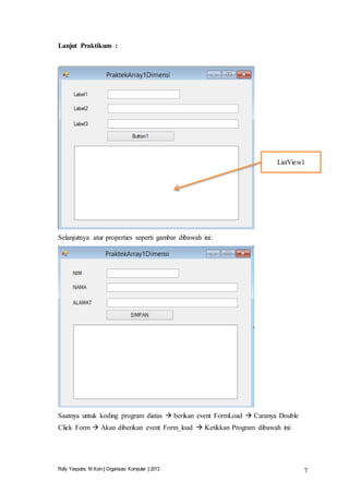 Part 7 - Mengenal Array di Visual Basic .Net