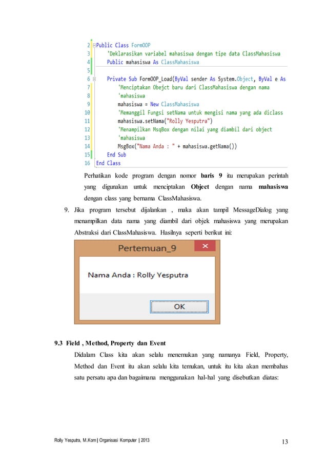 Part 8 Object Oriented Programming Pdf