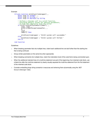 VB.NET 編碼準則 | DOC