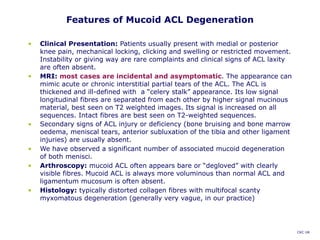Mucoid ACL Degeneration | PDF