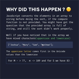 Proper way of using sort function in JavaScript part-2 | PDF