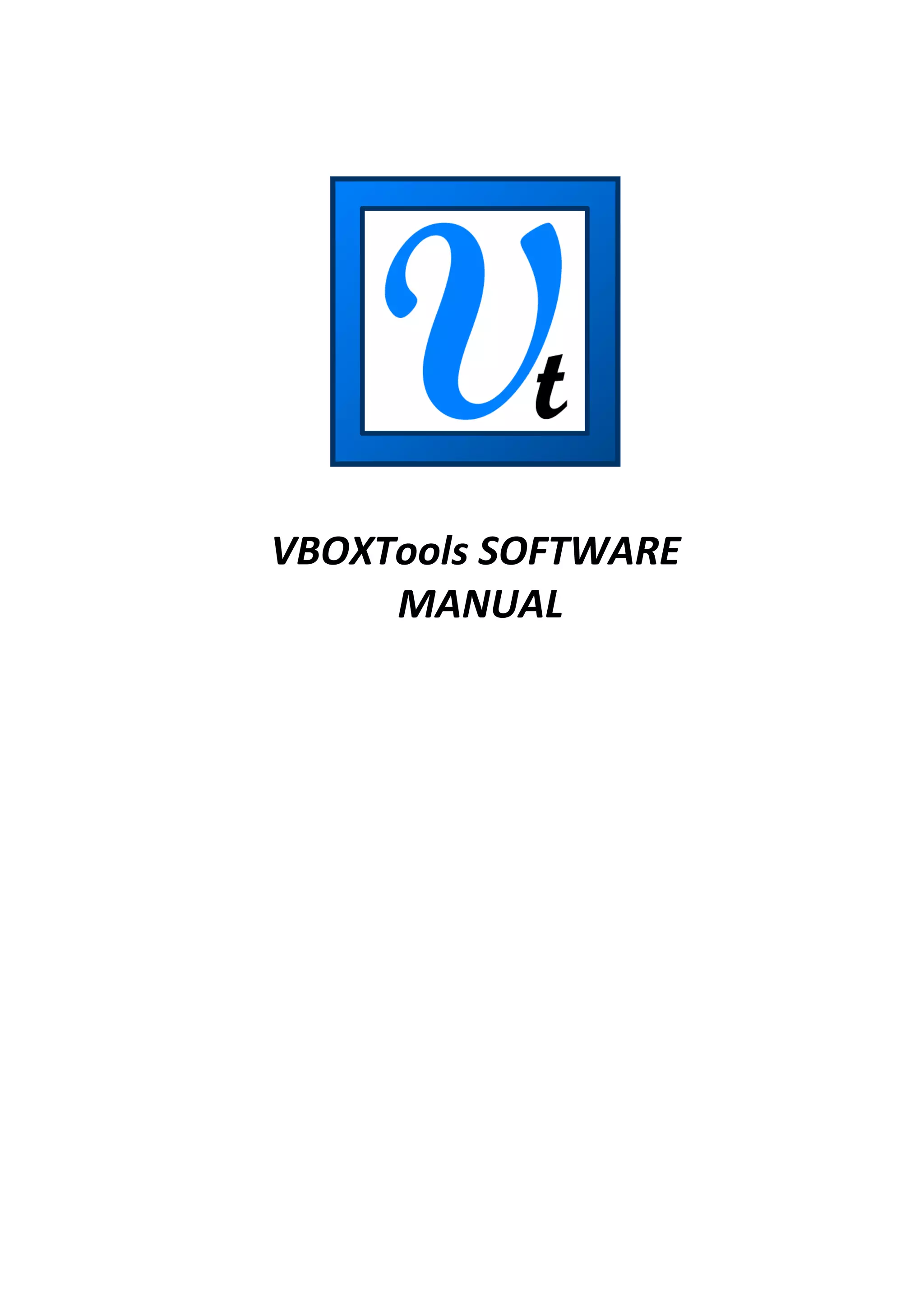 Vbox tools software manual english | PDF