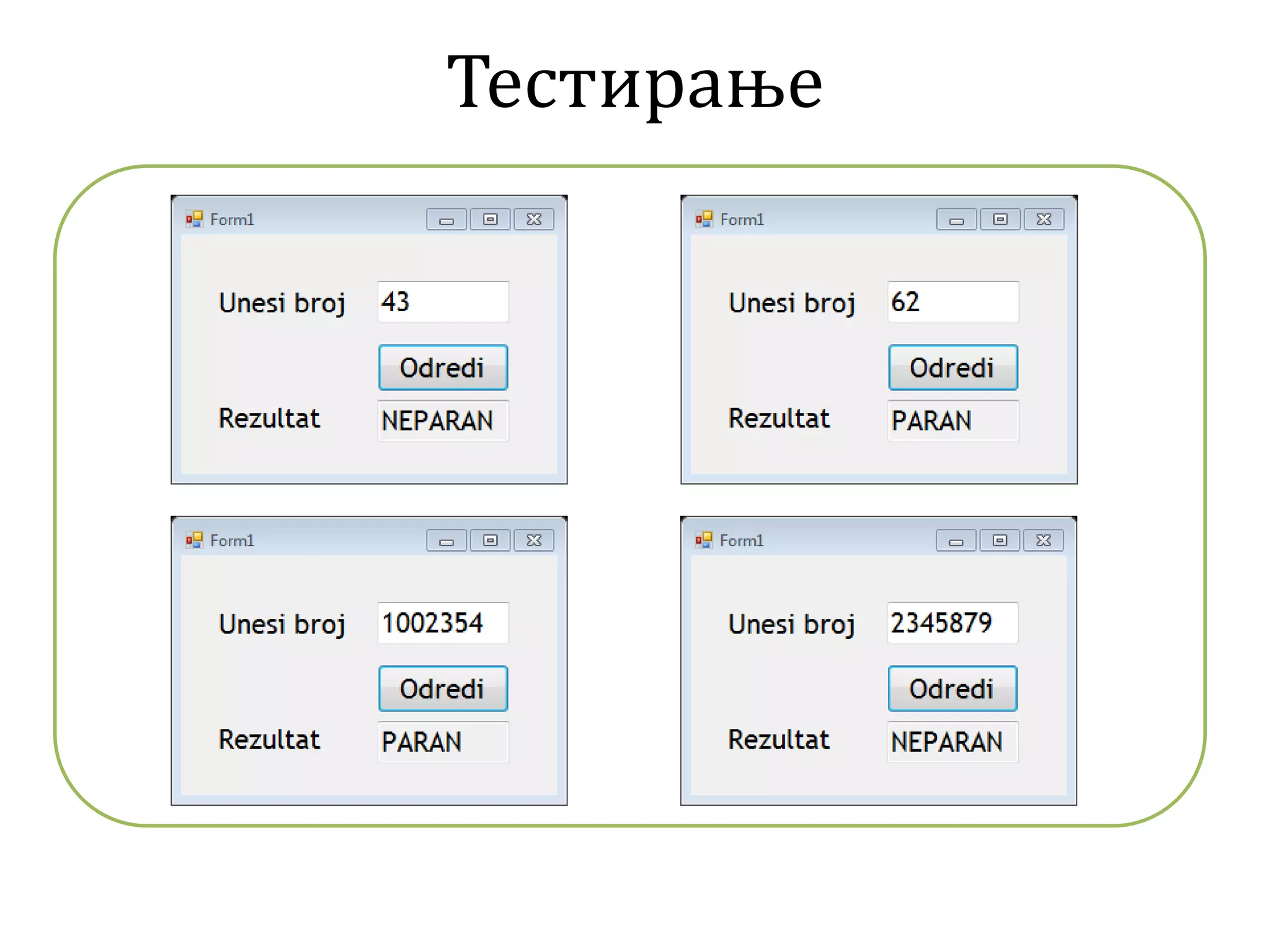Visual Basic - razgranata struktura | PPT