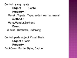 konsep pemrograman Visual Basic | PPTX