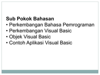 konsep pemrograman Visual Basic | PPTX