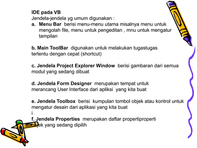 konsep pemrograman Visual Basic | PPTX