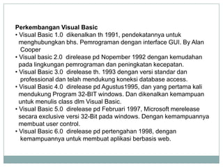 konsep pemrograman Visual Basic | PPTX