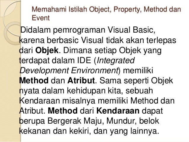 Bahasa pemograman Untuk Pemula: Pemograman Visual Basic