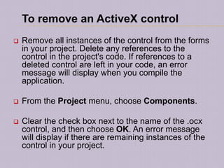 Visual Basic Controls ppt | PPTX