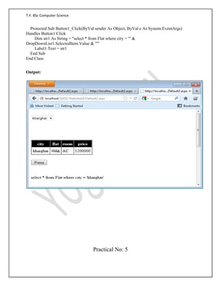 TYCS Visual Basic Practicals | PDF