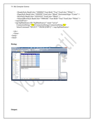 TYCS Visual Basic Practicals | PDF