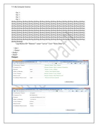 TYCS Visual Basic Practicals | PDF
