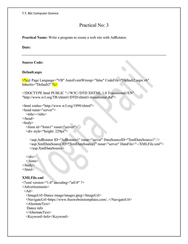 TYCS Visual Basic Practicals | PDF