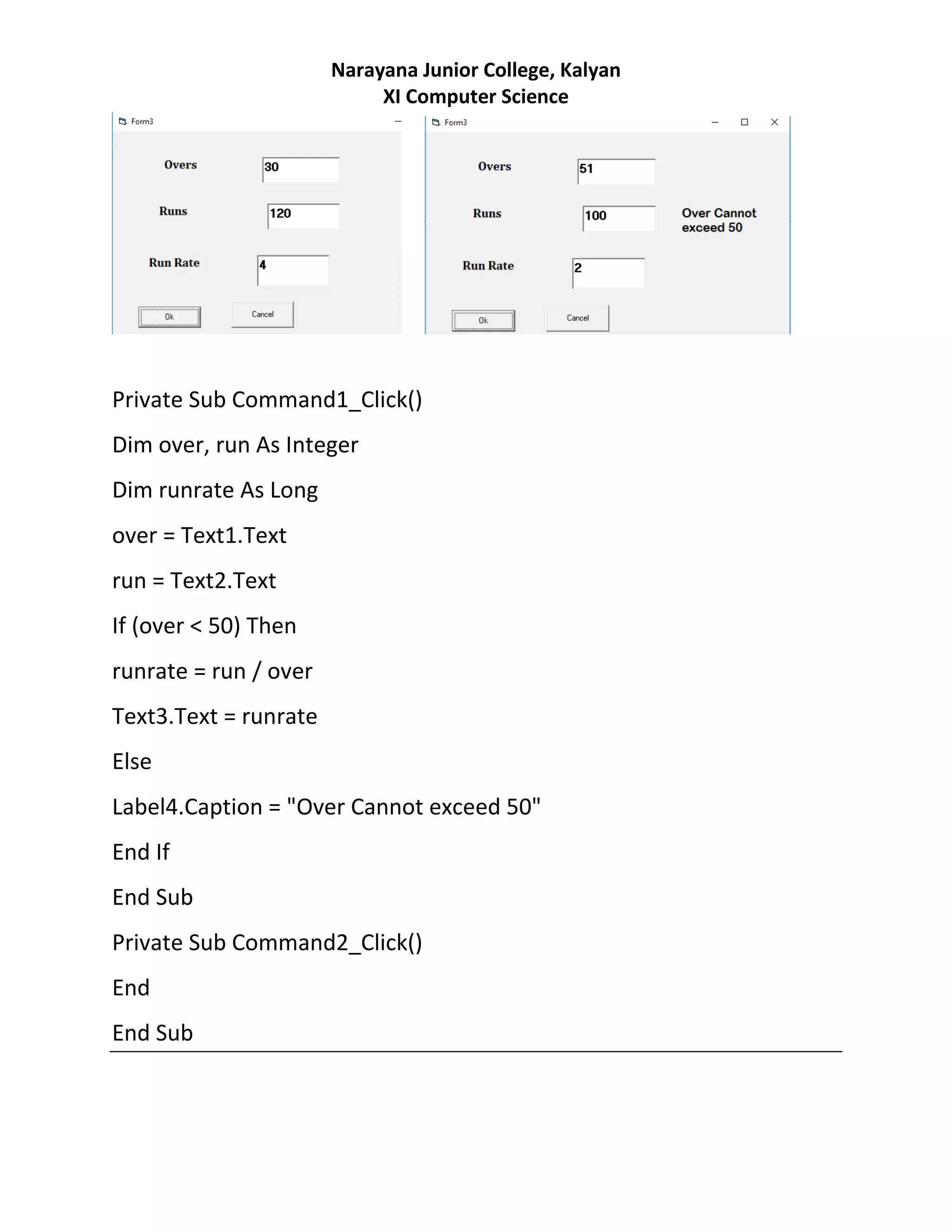Visual Basic Source Codes For Class 11 Hsc Paper 1 Practicals Pdf