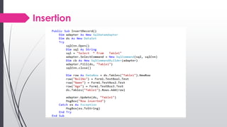 Disconnected Architecture and Crystal report in VB.NET | Databases | Computer Software and ...
