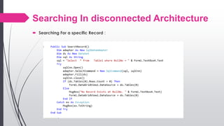 Disconnected Architecture and Crystal report in VB.NET | Databases | Computer Software and ...