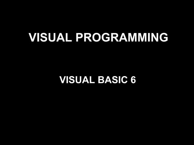visual basic for the beginner | PPT