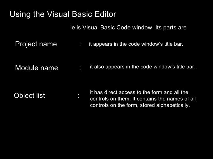 visual basic for the beginner