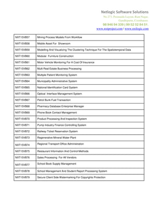 Vb.Net Project Titles with Abstracts | PDF