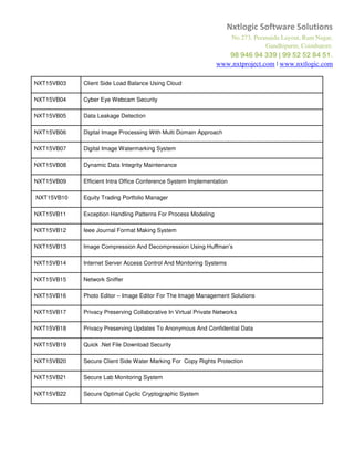 Vb.Net Project Titles with Abstracts | PDF