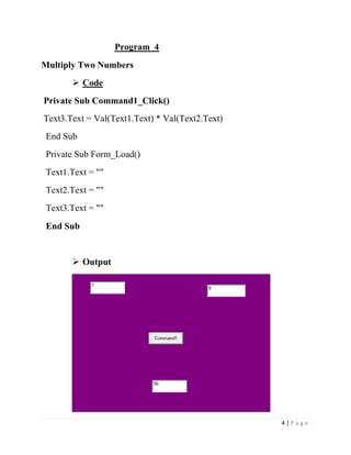Vbreport program | DOCX