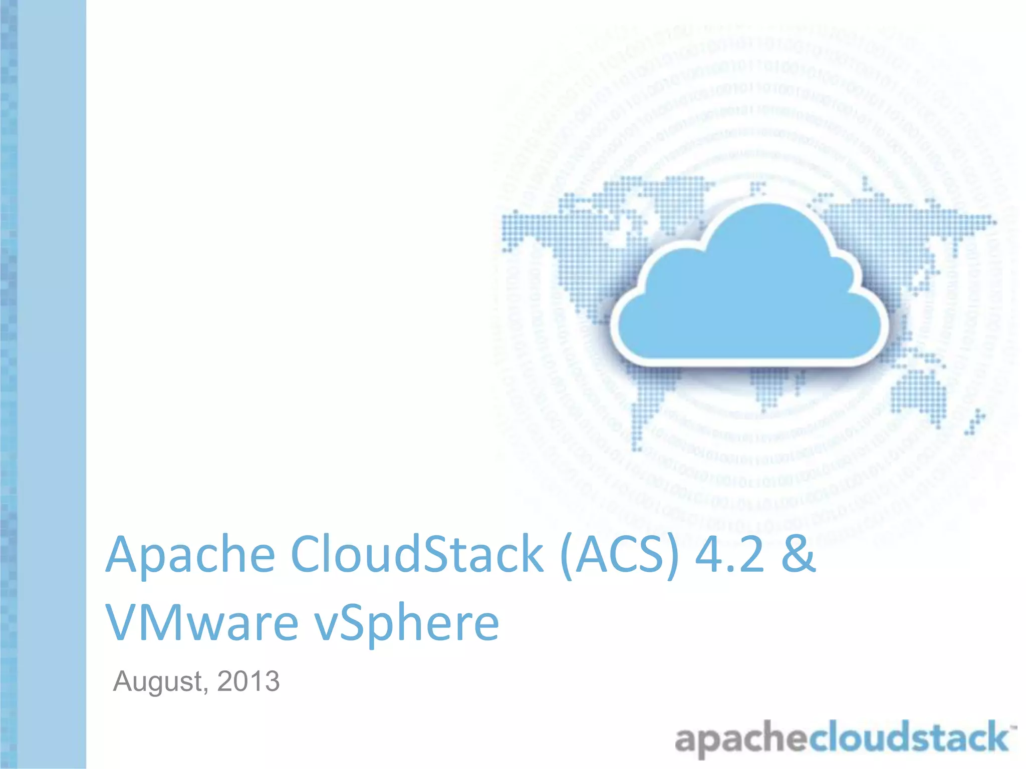 vBrownBag @ VMworld - Apache CloudStack (ACS) & vSphere | PPT