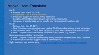 Deploy TOSCA Network Functions Virtualization (NFV) Workloads in OpenStack | PPT