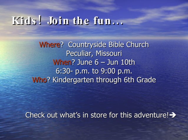 VBS Presentation | PPT