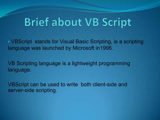 VB Script | PPTX